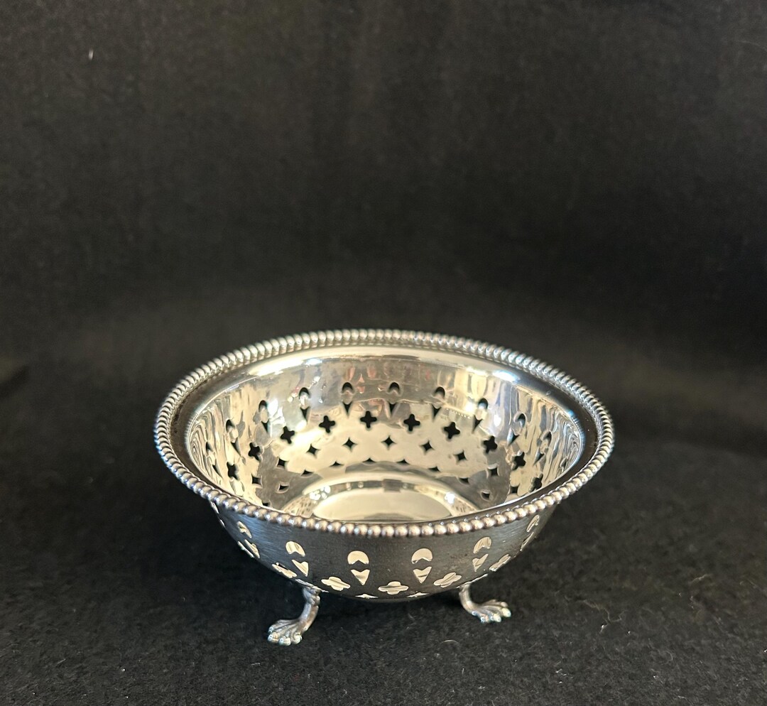 Rare Antique Roden Brothers Sterling Silver Pierced Quatrefoil Basket ...