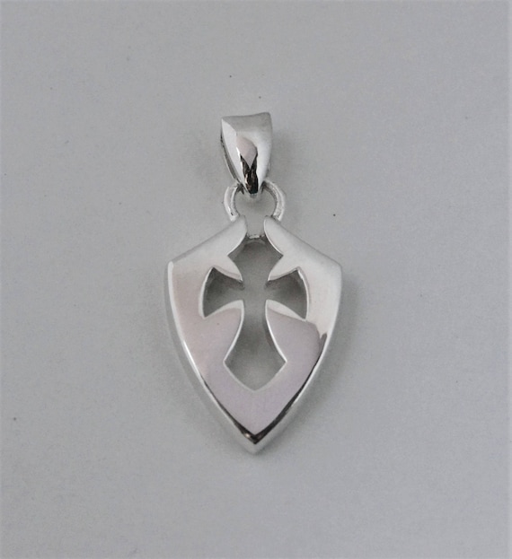Cross and Shield Pendant Cross Pendant Confirmation Jewelry - Etsy