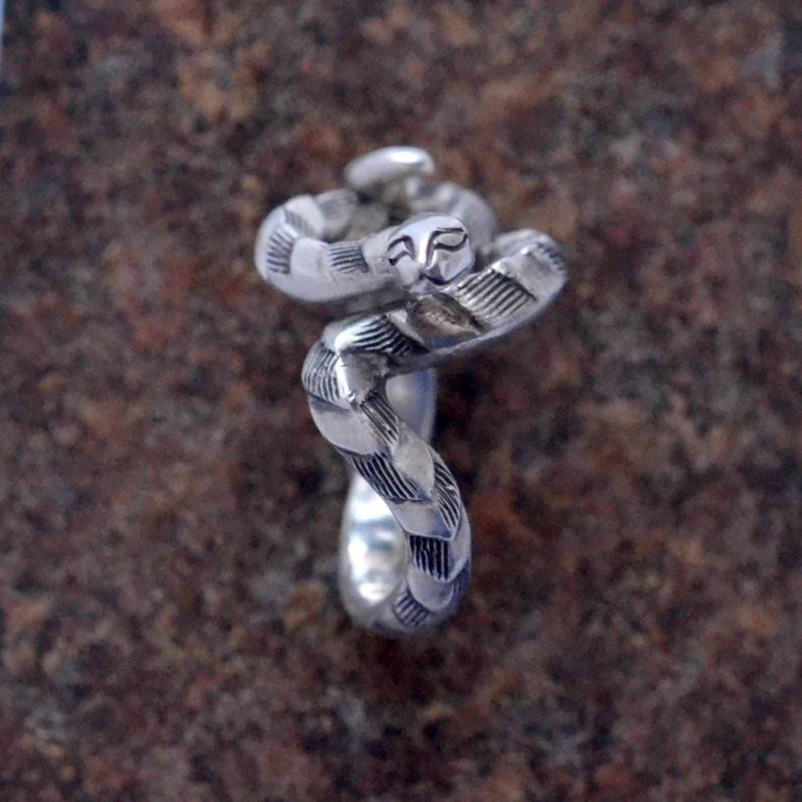 Serpent Ring, Silver Snake Ring, Mythical Serpent Ring, Art Nouveau ...