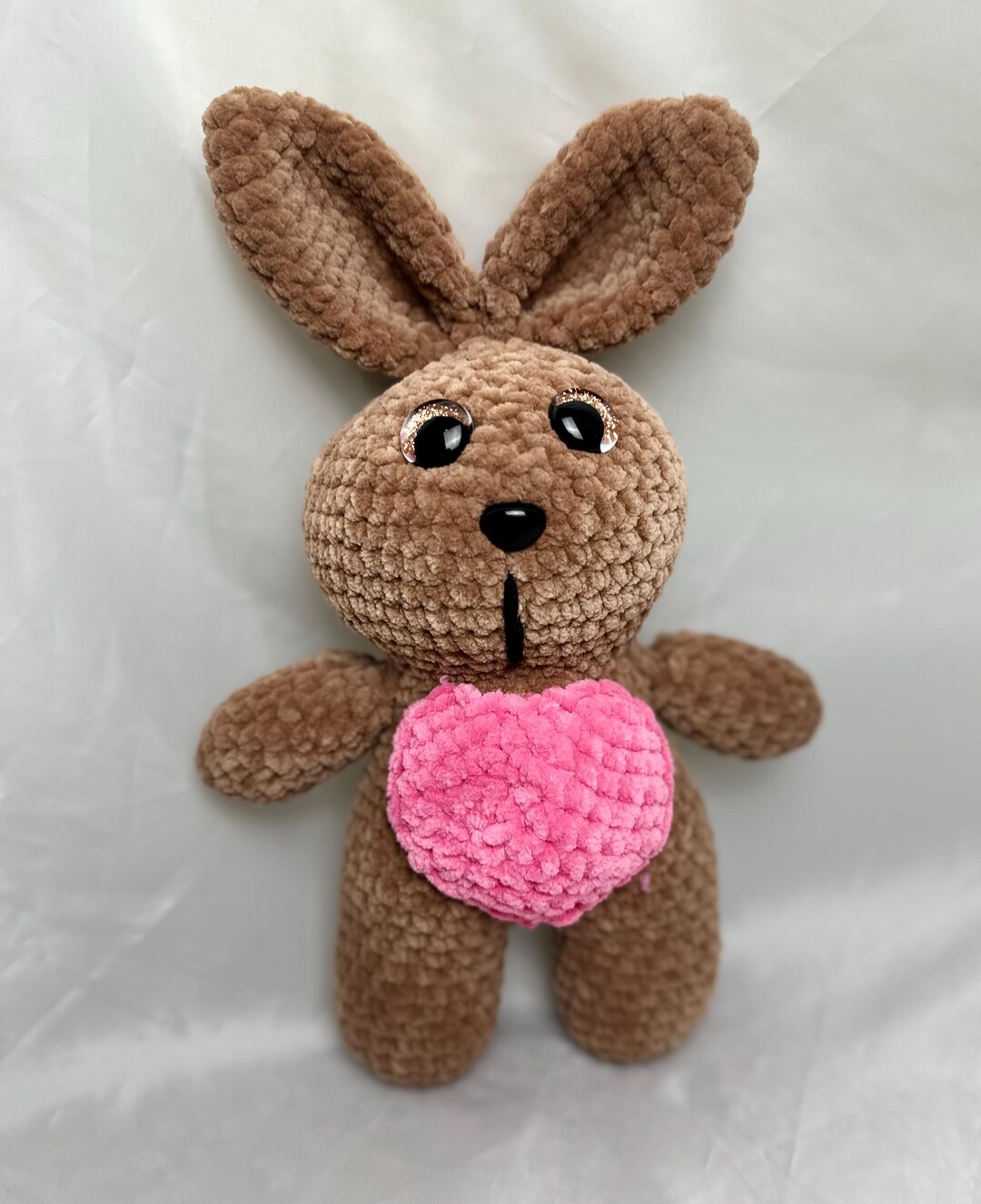 Big Pink Bunny Amigurumi Bunny Gift Handmade Rabbit Plush Toy Crochet ...