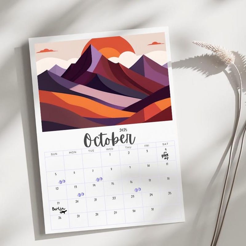 Colorful Calendar - Etsy