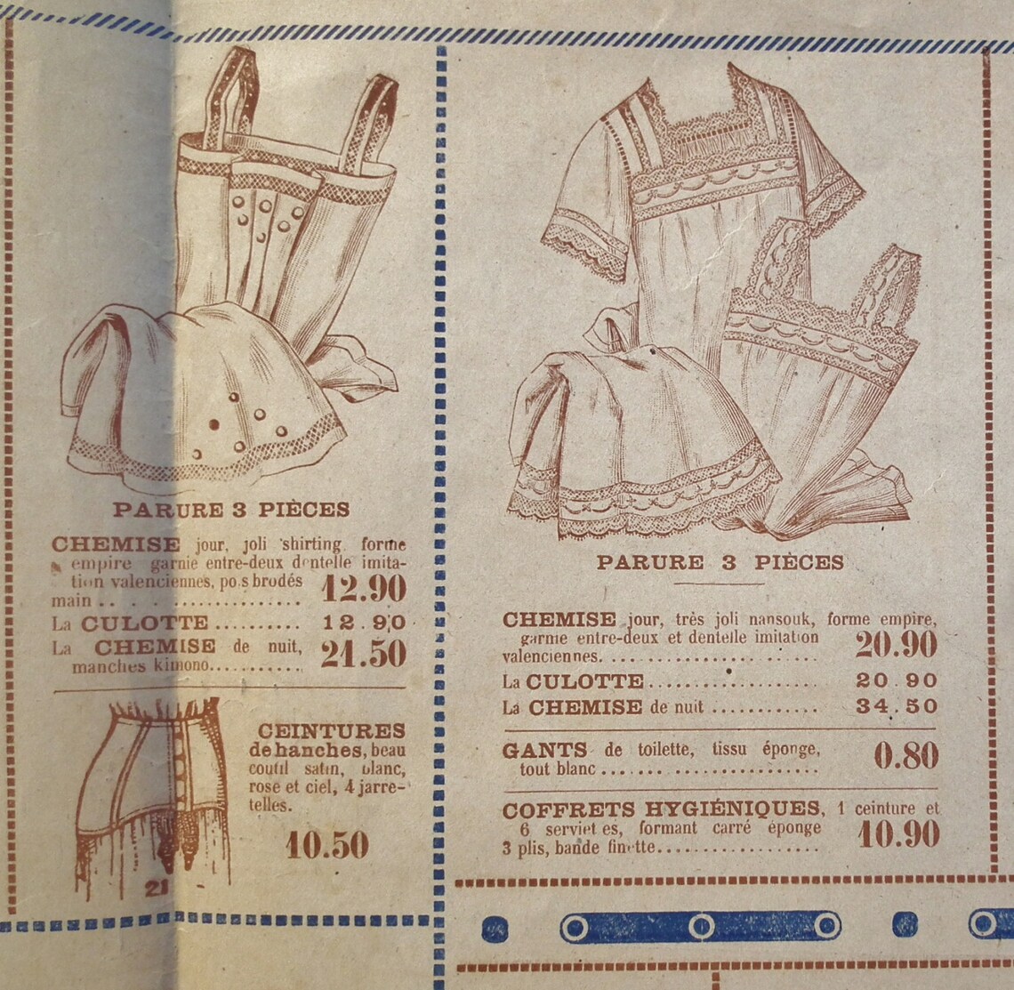 Antique French Shop Brochure Catalog 1910 1920s Fashion Underwear ...