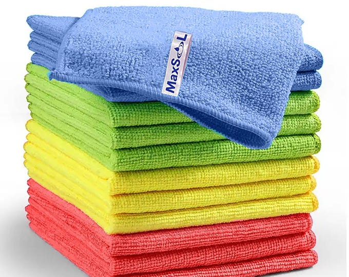 Microfiber Cleaning Cloths: Reusable All Purpose Microfiber Cloth Pack ...