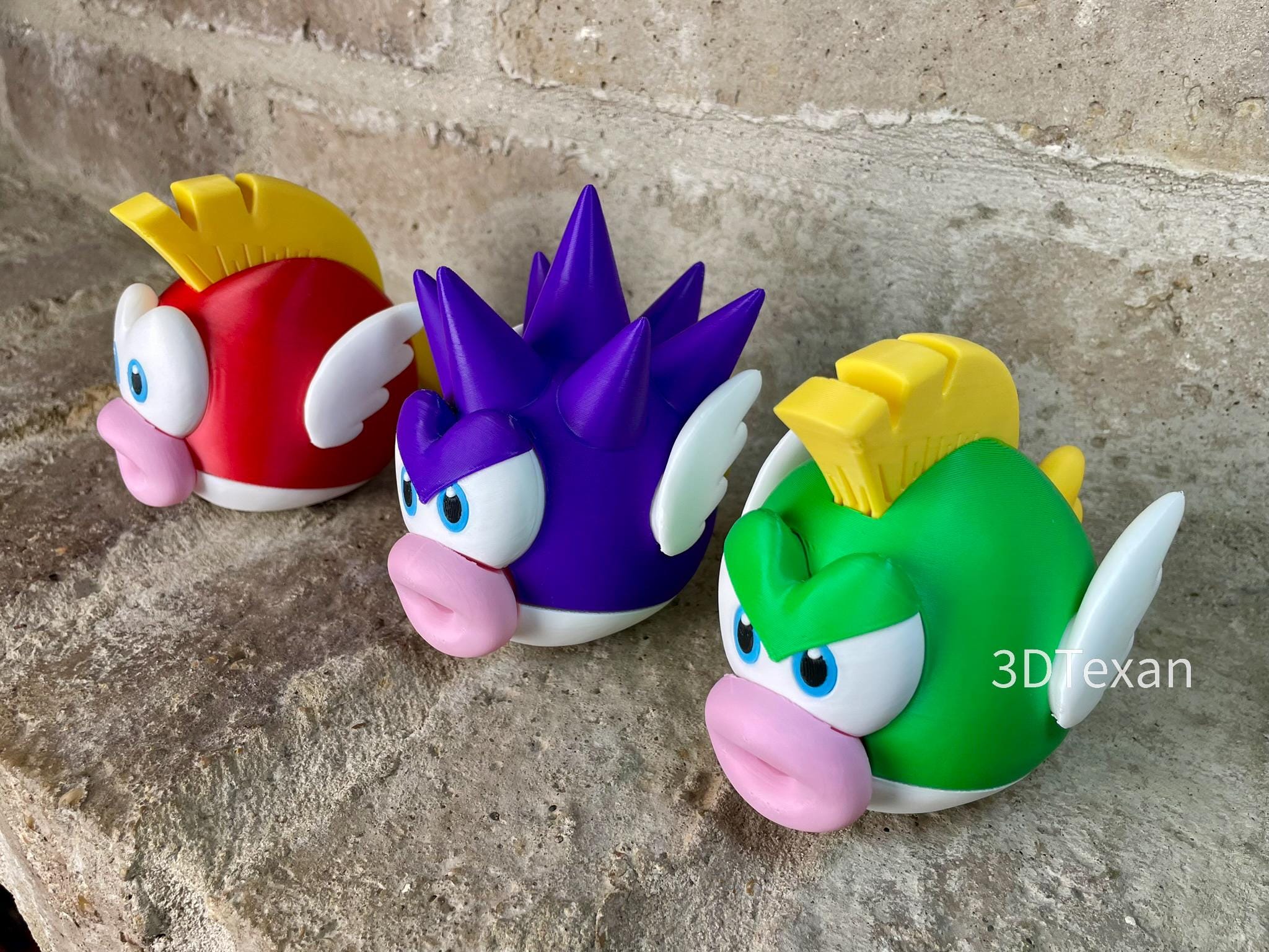 Mario Cheep Cheep Fish 3D Printed Figures Desk Art Nostalgia Gift - Etsy