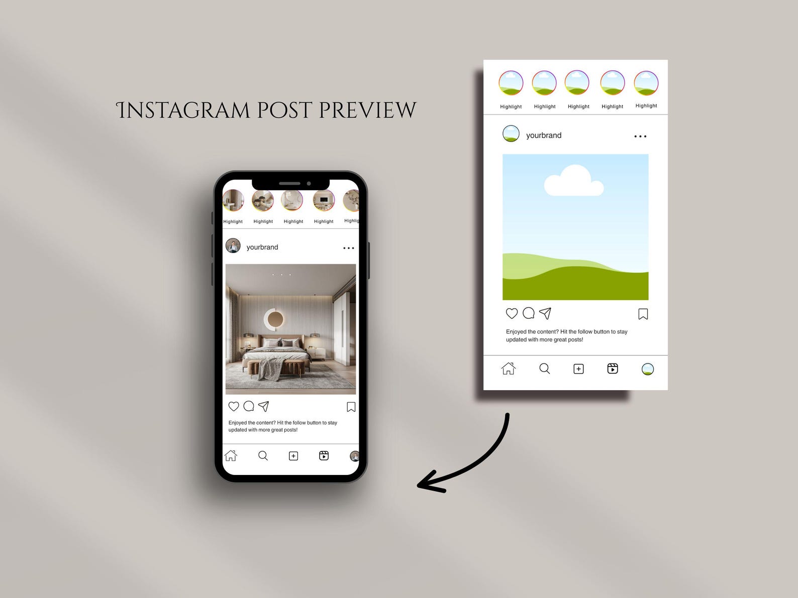 Social Media Preview Instagram Grid Layout Mockup Template Pinterest ...