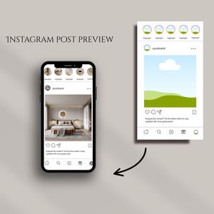 Social Media Preview Instagram Grid Layout Mockup Template Pinterest ...