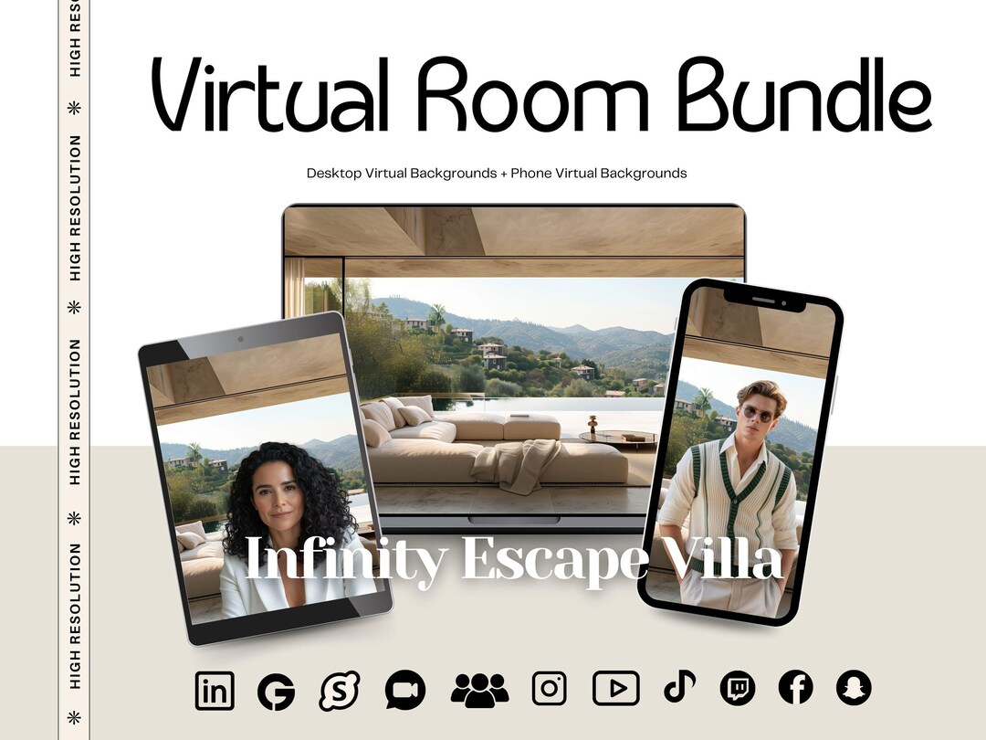 Infinite Escape Villa Zoom Background | Tropical Indoor-outdoor Living ...