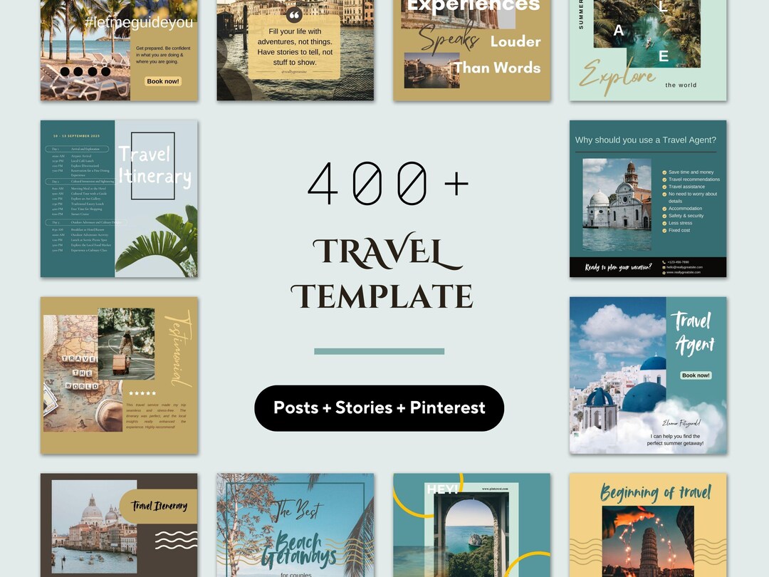 Travel Influencer Canva Template Vacation Resort Instagram Template ...