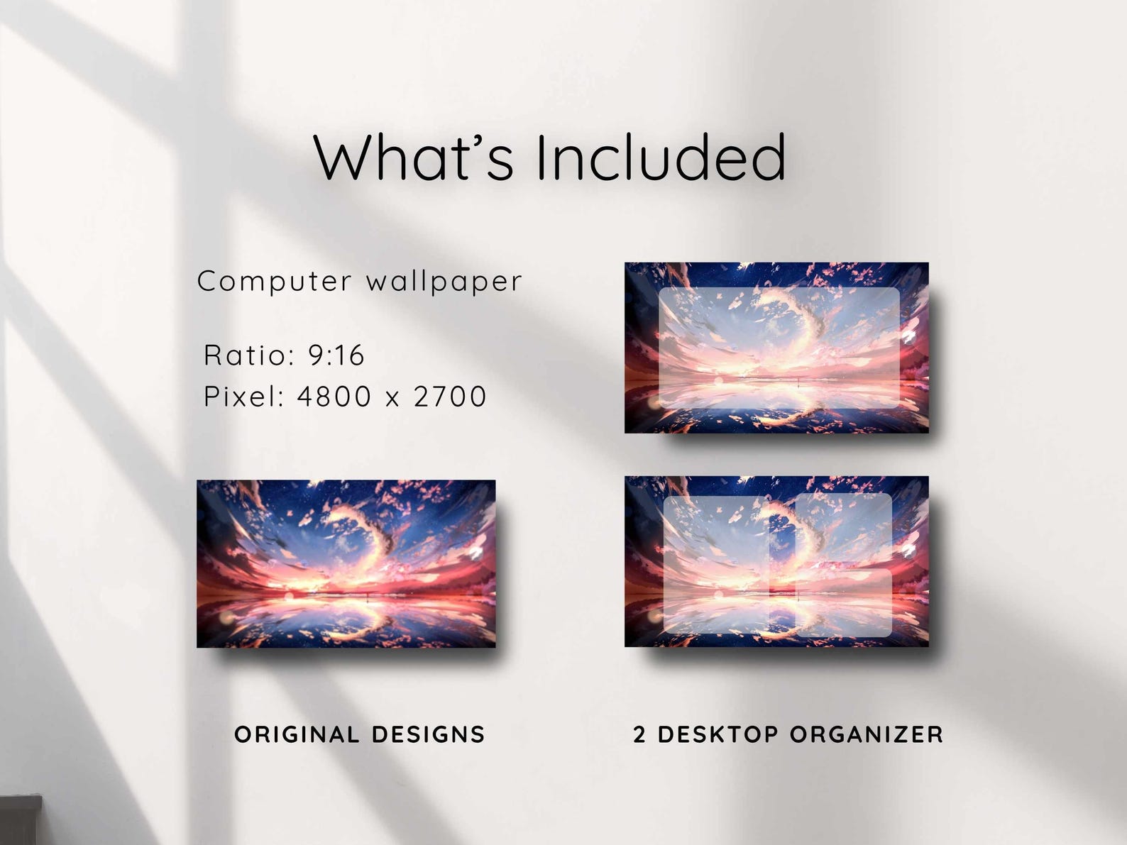 Celestial Radiance Desktop Organizer Wallpaper iPad Tablet Wallpaper ...