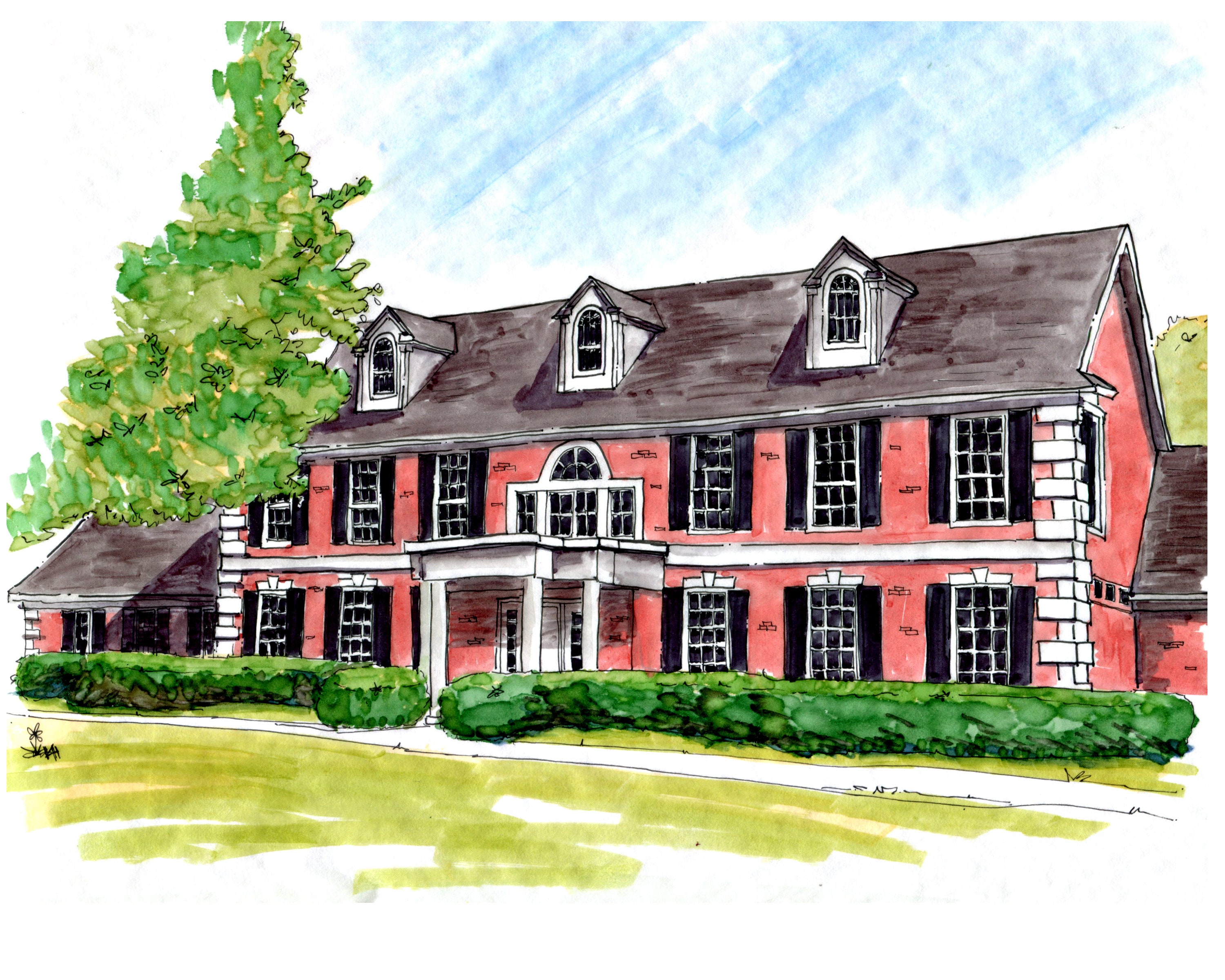 Home Rendering a Custom Artistic Architectural Perspective of Your Home ...
