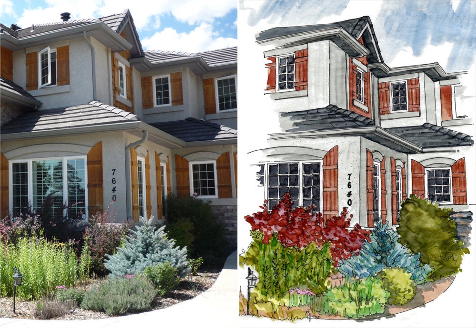 Home Rendering a Custom Artistic Architectural Perspective of Your Home ...