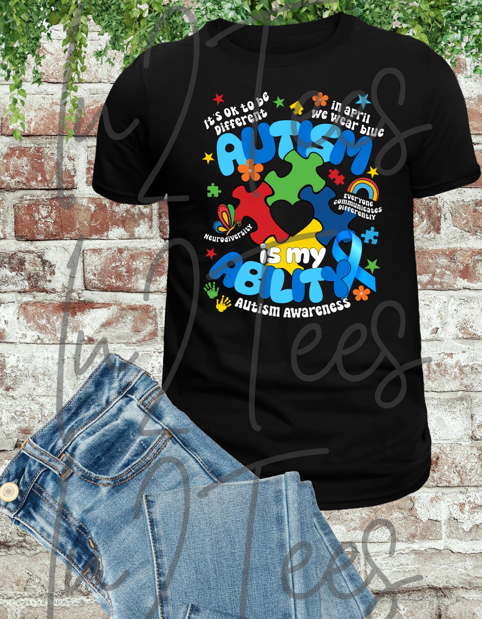 Autism is My Ability PNG, Autism PNG, Autism T-shirt Design, Autism ...