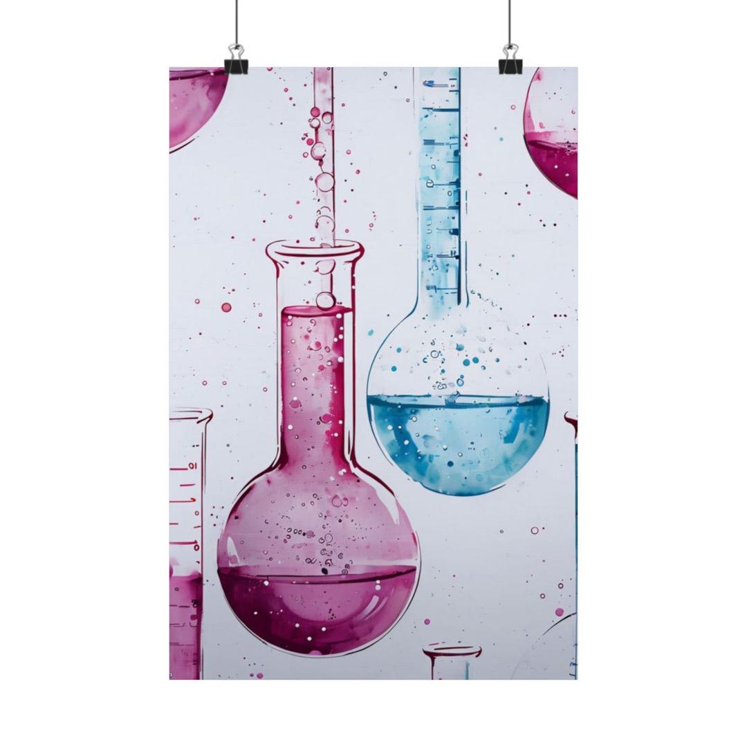 Vibrant Chemistry Lab Poster - Etsy