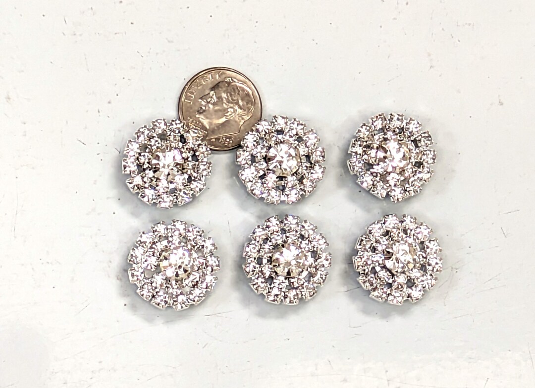 Rhinestone Bling Magnets, Set of Six - Etsy