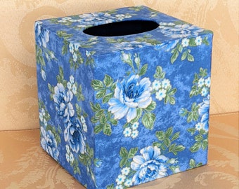 Blue and White Tissue Box | Etsy