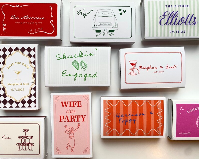 Custom Just Married Car Matchboxes – Wedding Favors With Cans ...