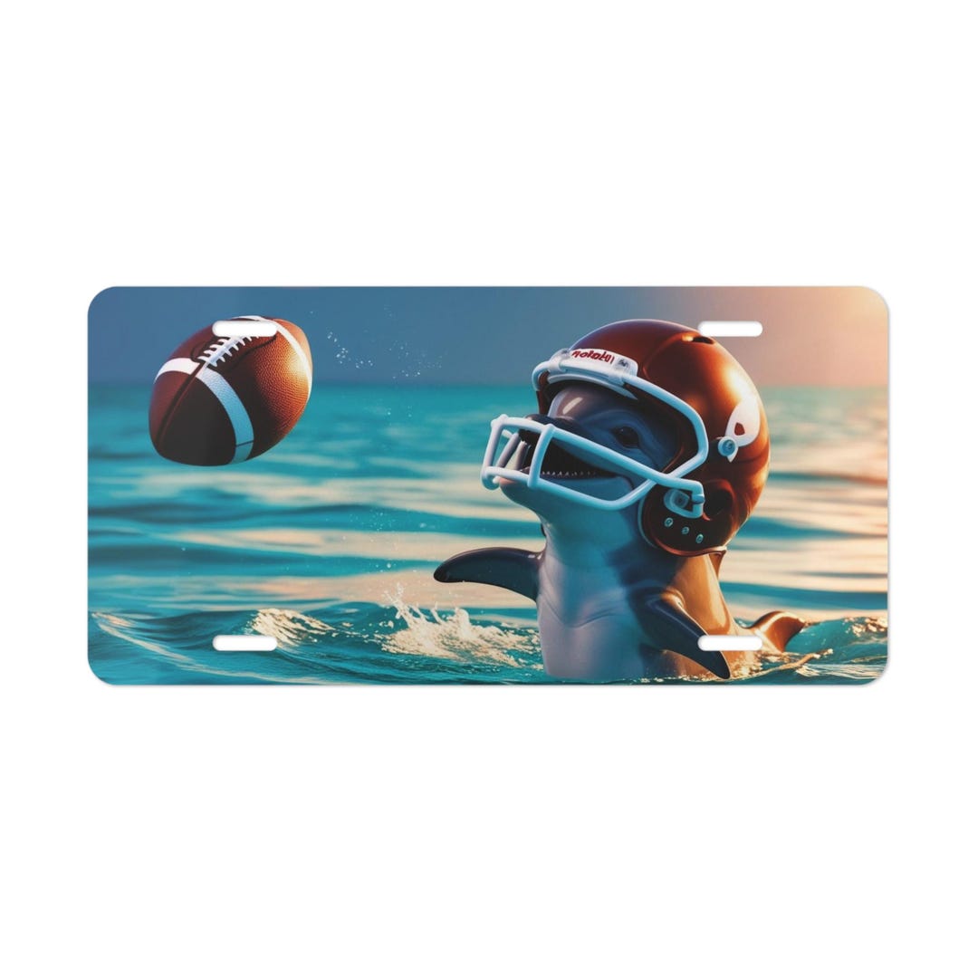 Dolphin Playing Football Vanity Plate - Etsy