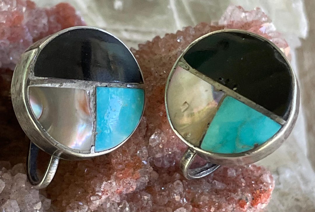 Vintage Modernist Navajo Zuni Native American Abstract Sun Sign ...