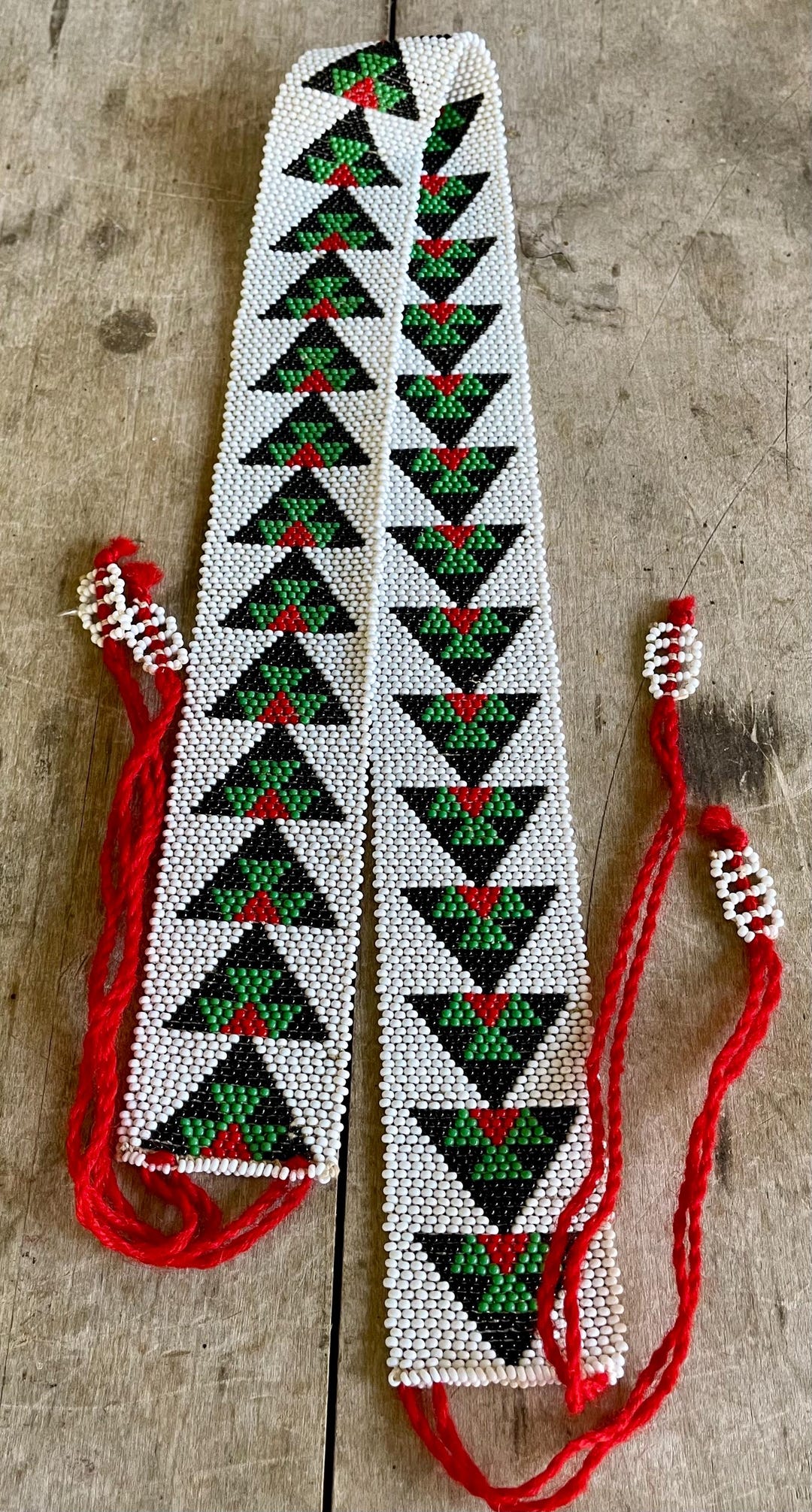 Vintage Antique South African Zulu Belt or Hat Band or Necklace Panel ...
