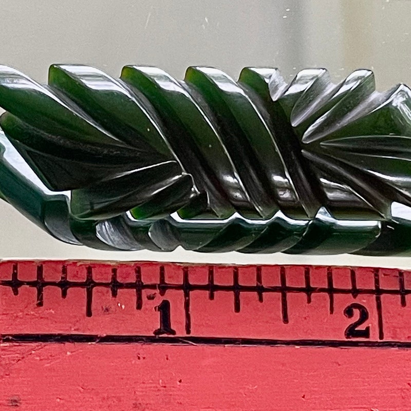 Carved Bakelite Bar Pin - Etsy
