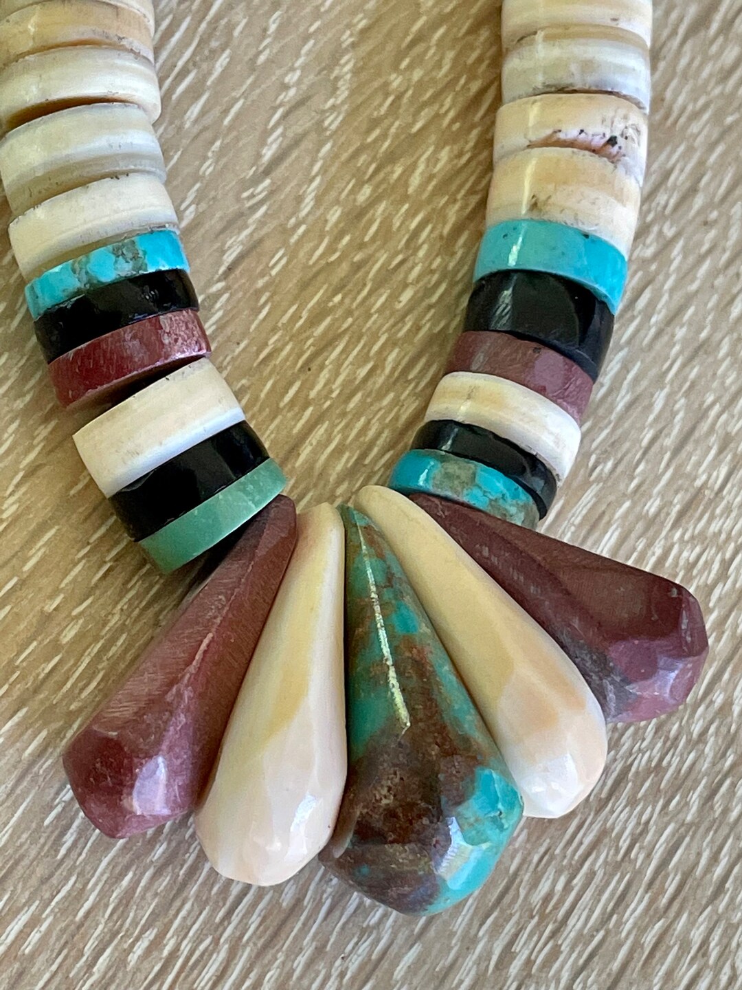 Vintage Santo Domingo Native American Traditional Jacla Pipestone ...
