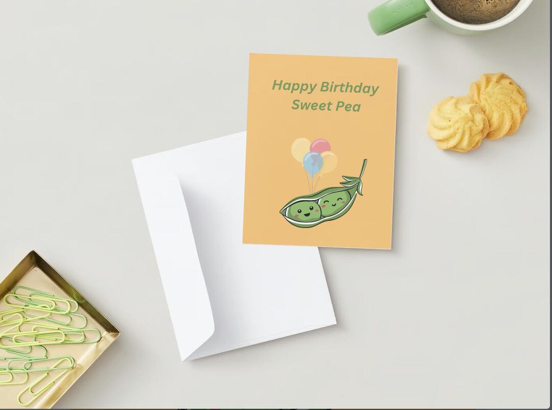 Sweet-pea Birthday Card - Etsy