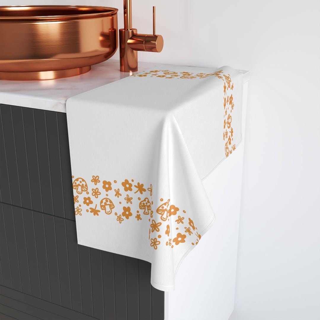 Retro Vintage Minimalist pyrex Crazy Daisy Inspired Mushroom Kitchen or ...