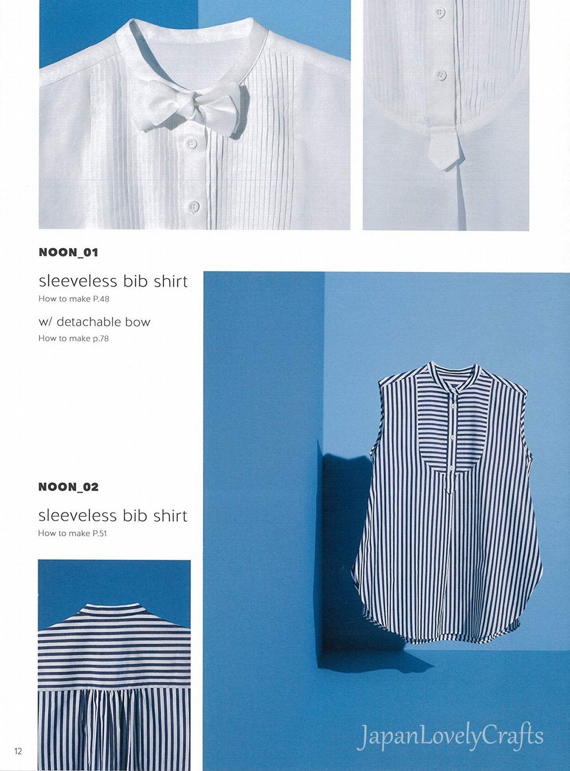 Japanese style Shirt Sewing pattern book for women simple | Etsy