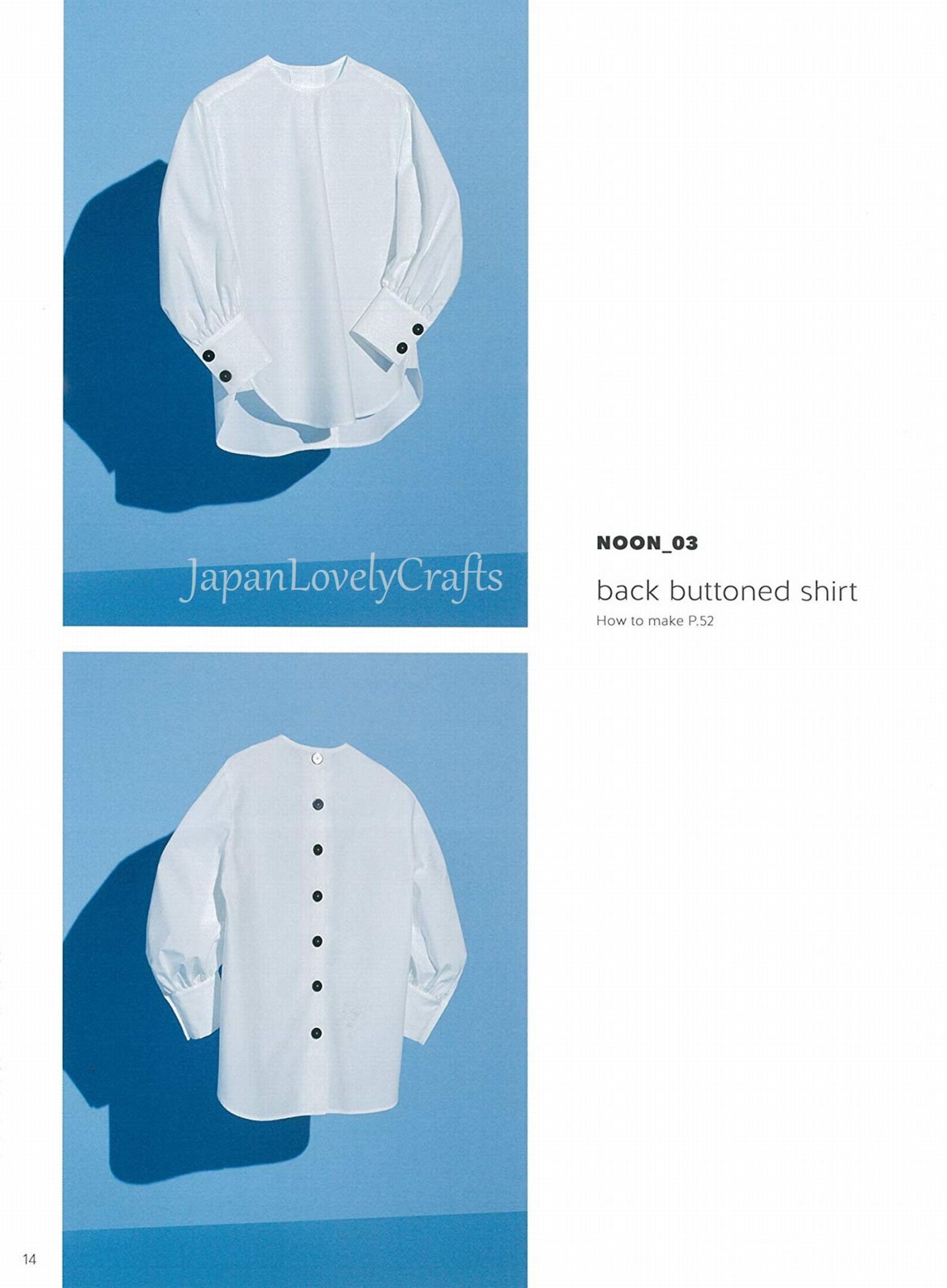 Japanese style Shirt Sewing pattern book for women simple | Etsy