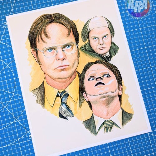 The Office Dwight Schrute mask Tattoo Flash Art Print - Etsy