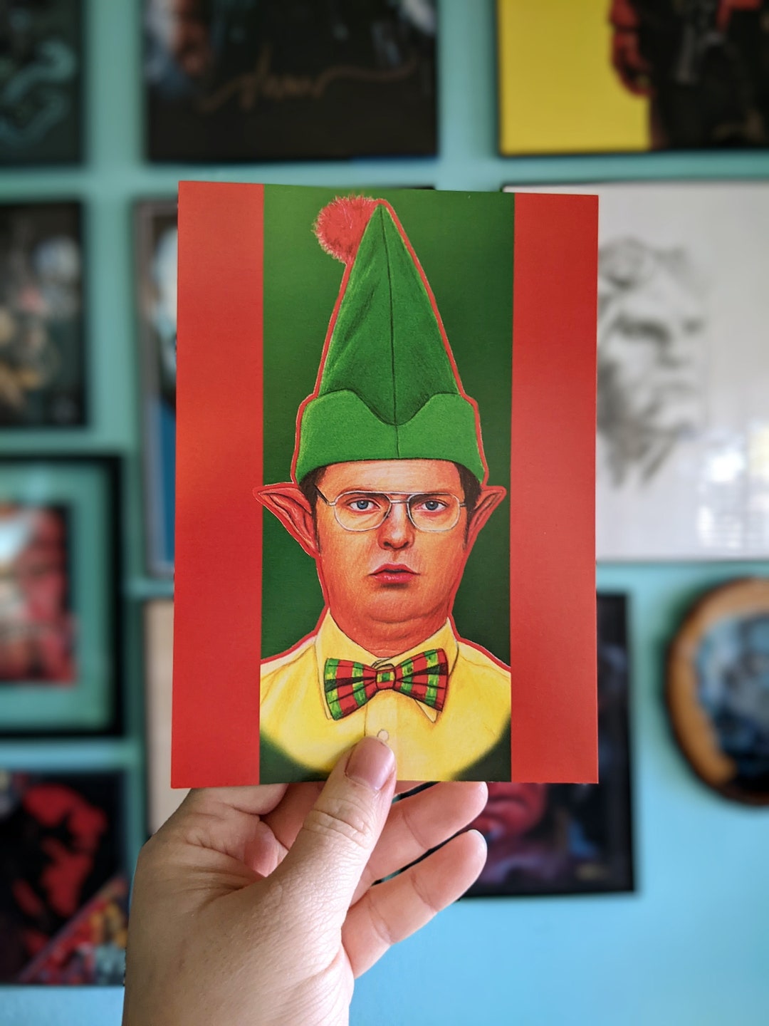 Christmas Elf Dwight 5x7 Art Print - Etsy
