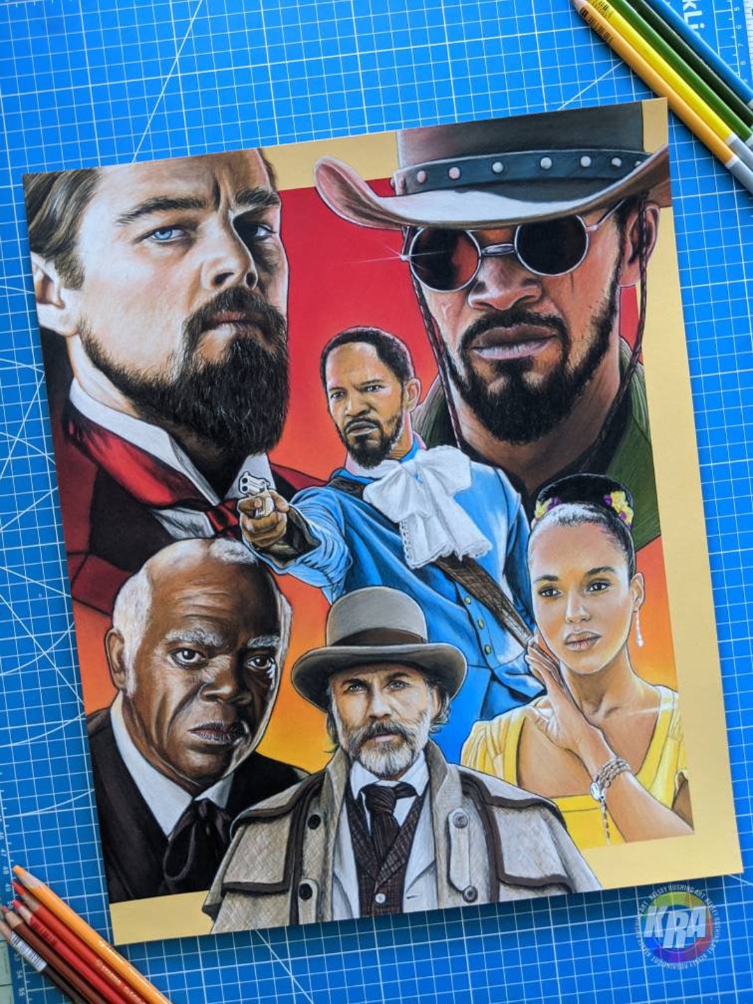 Django Pastel Drawing - Etsy