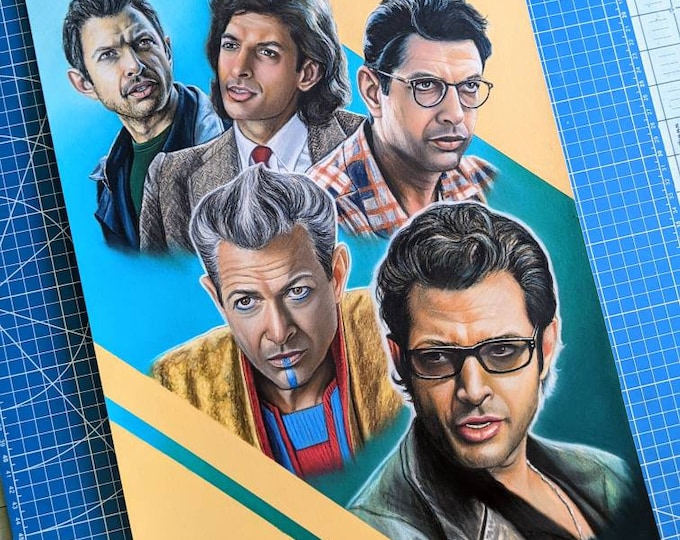 Jeff Goldblum Characters Original Pastel Drawing - Etsy