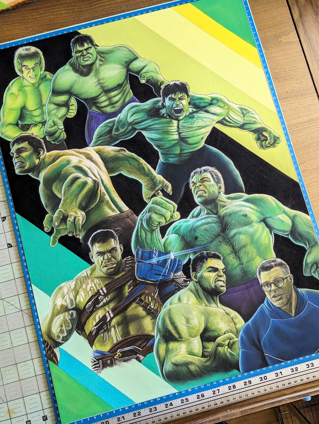 Hulks Original Artwork Pastel Drawing - Etsy