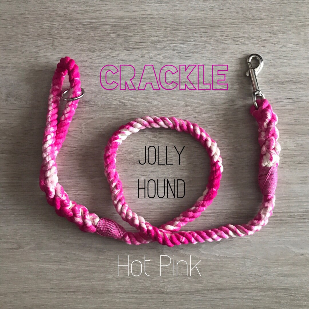 14mm Crackle Cotton Rope Dog Lead: Single Color Leash - Etsy