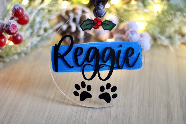 Personalised Dog Christmas Bauble - Dog Ornament, Pet Bauble, Hanging ...