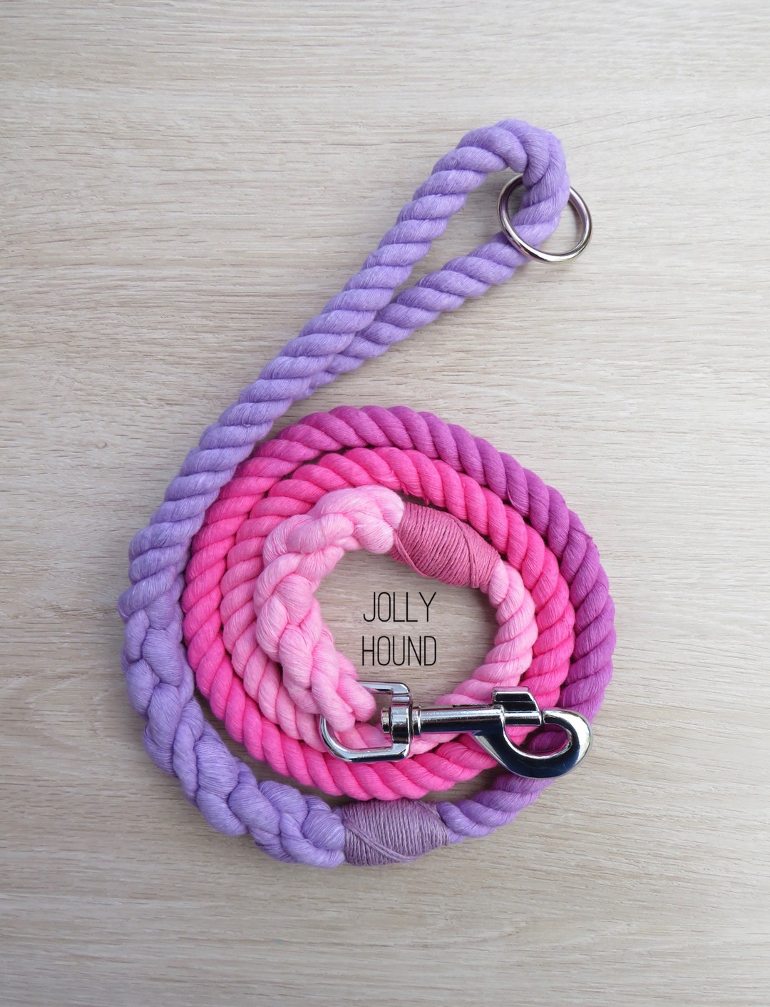 Princess Dog Lead - Rope Leash - Pink Purple Dog Lead - Handmade Pretty ...