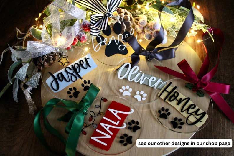 Personalised Dog Christmas Bauble - Dog Ornament, Pet Bauble, Hanging ...