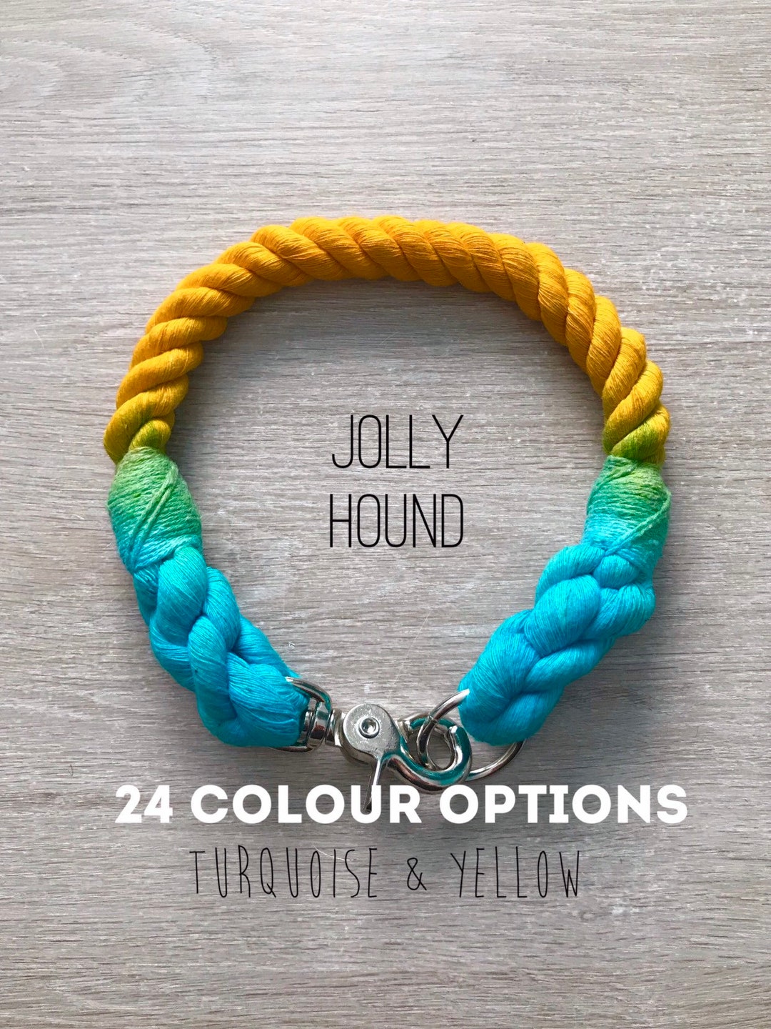 12mm Dog Rope Collar Ombre / Rope Collar / Dog Collar / Rope Dog Collar ...