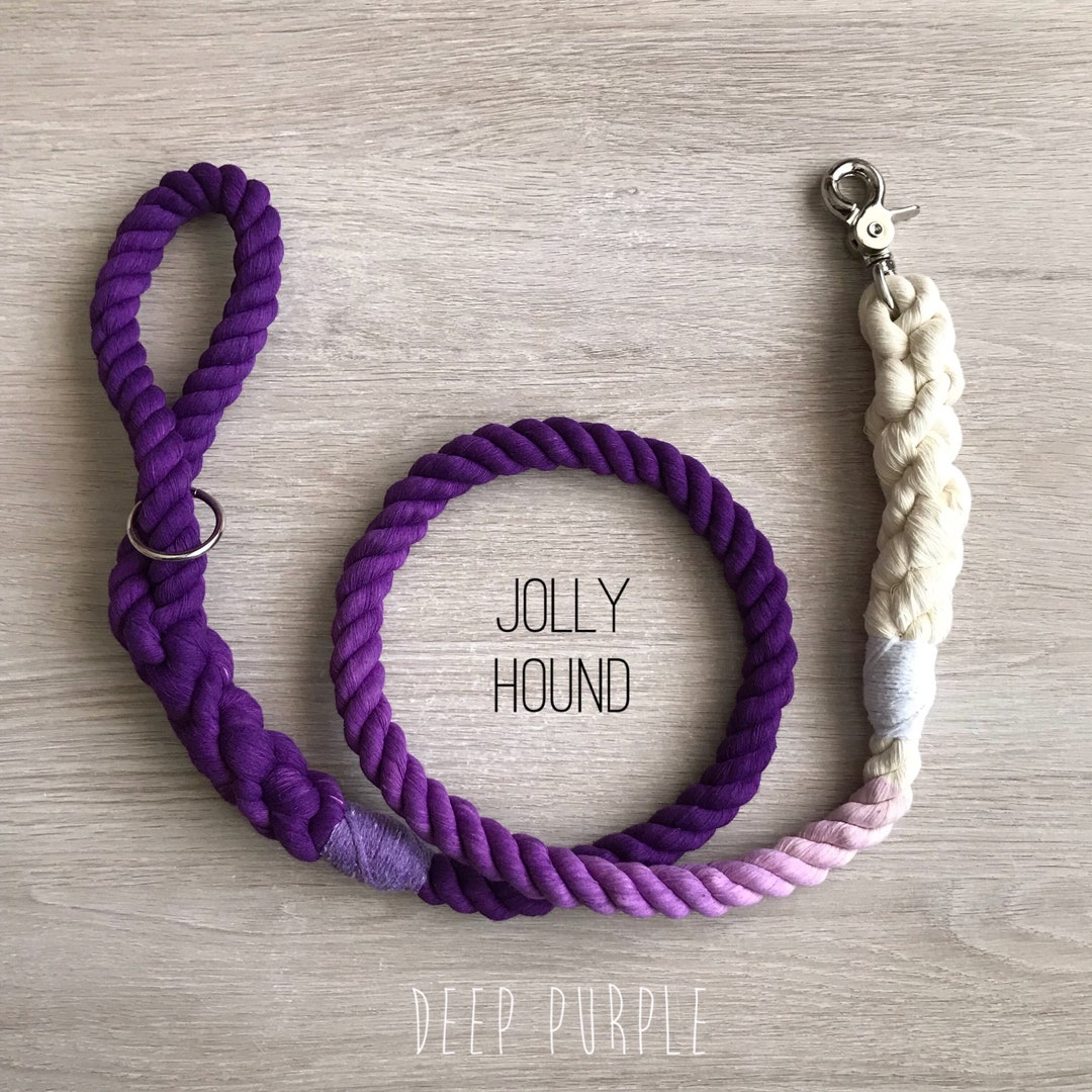 One Colour Rope Dog Lead 12mm / 5FT / Dog Leash / One Colour Ombre ...