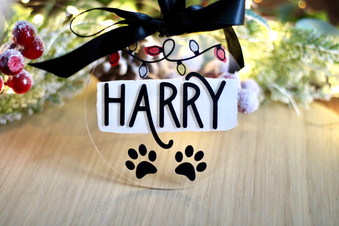 Personalised Dog Christmas Bauble Dog Ornament, Pet Bauble, Hanging ...