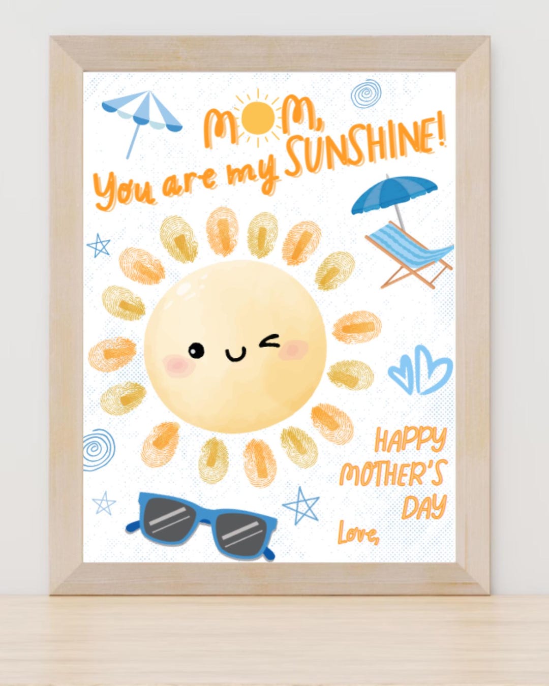 Mother's Day Sunshine Handprint Craft for Kids, Gift for Mom, Flower ...