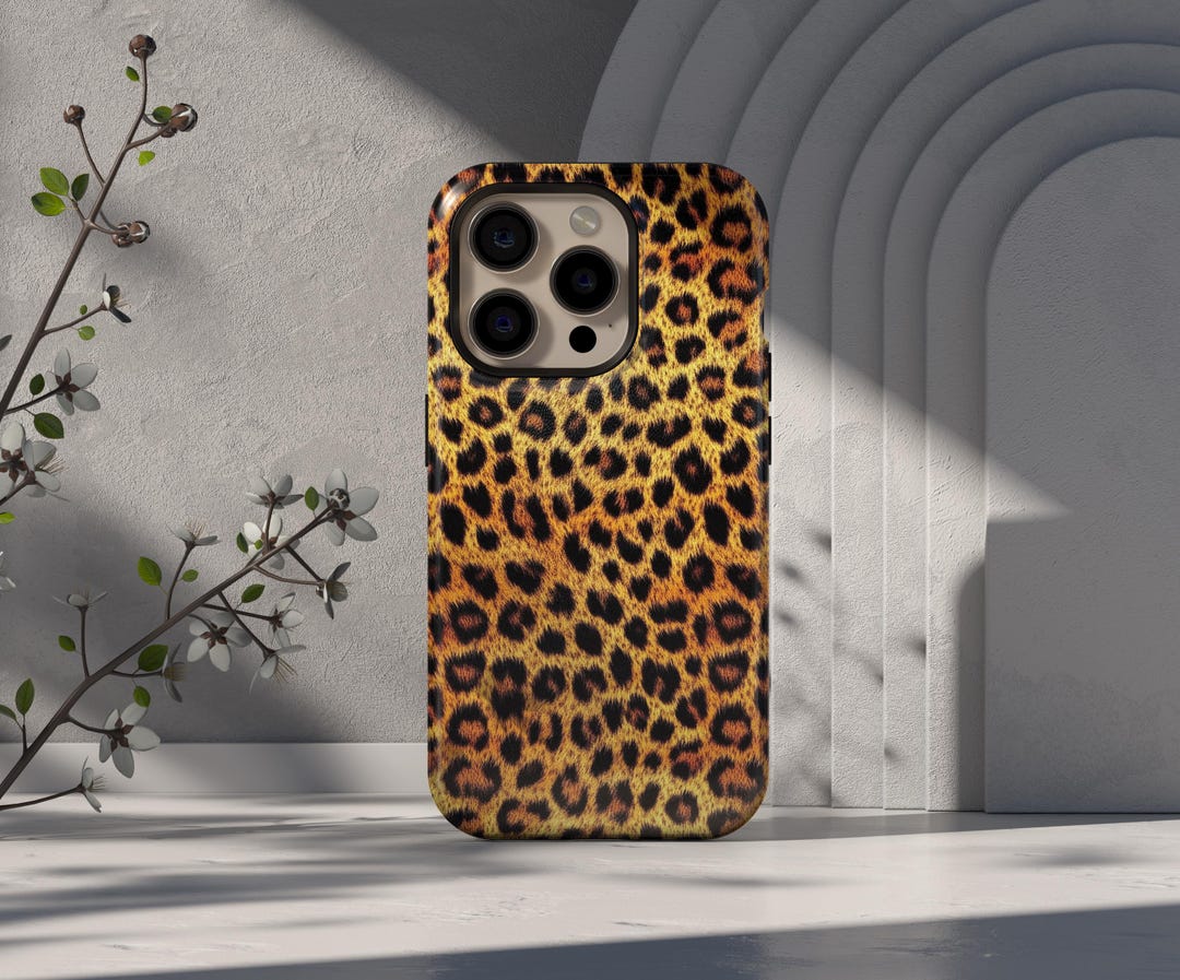 Leopard Phone Case Stylish Animal Lovers Leopard Fur Print Phone Cover ...