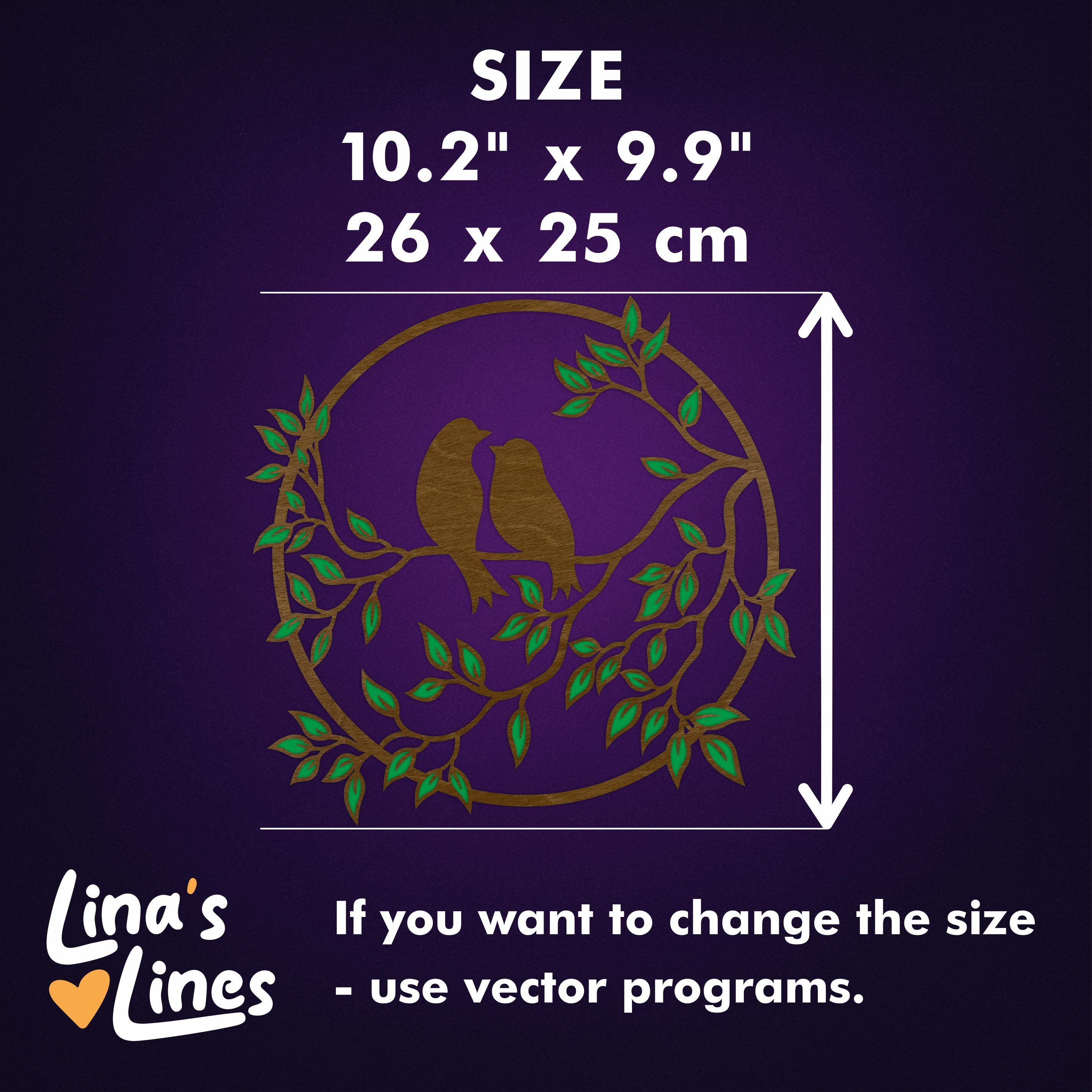 Love Birds SVG – Layered Laser Cut Plywood Wall Art (digital Download ...