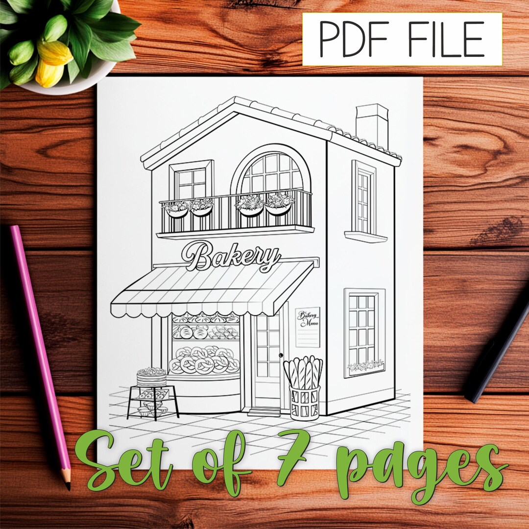 Bakery Coloring Book Pages (digital Download) - Etsy