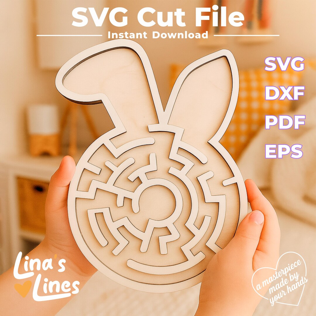 Bunny Maze SVG, Rabbit Labyrinth Laser Cut File (digital Download) - Etsy