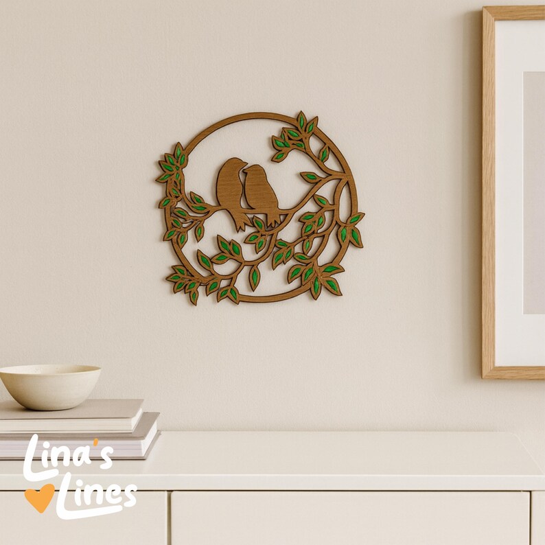 Love Birds SVG – Layered Laser Cut Plywood Wall Art (digital Download ...
