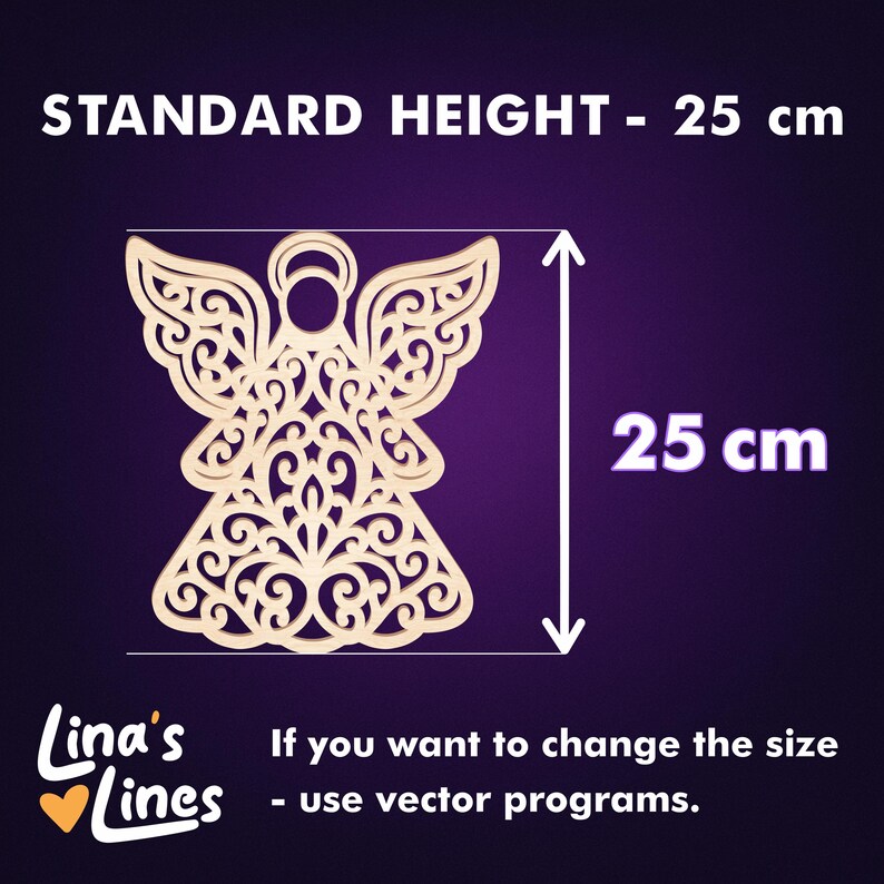 Laser Cut Christmas Angel Ornament SVG Bundle | Filigree Template ...