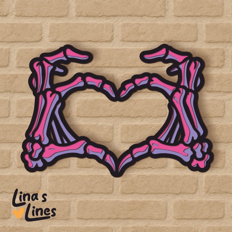 Skeleton Hands Heart SVG, Gothic Valentine's Day Cut File - Etsy