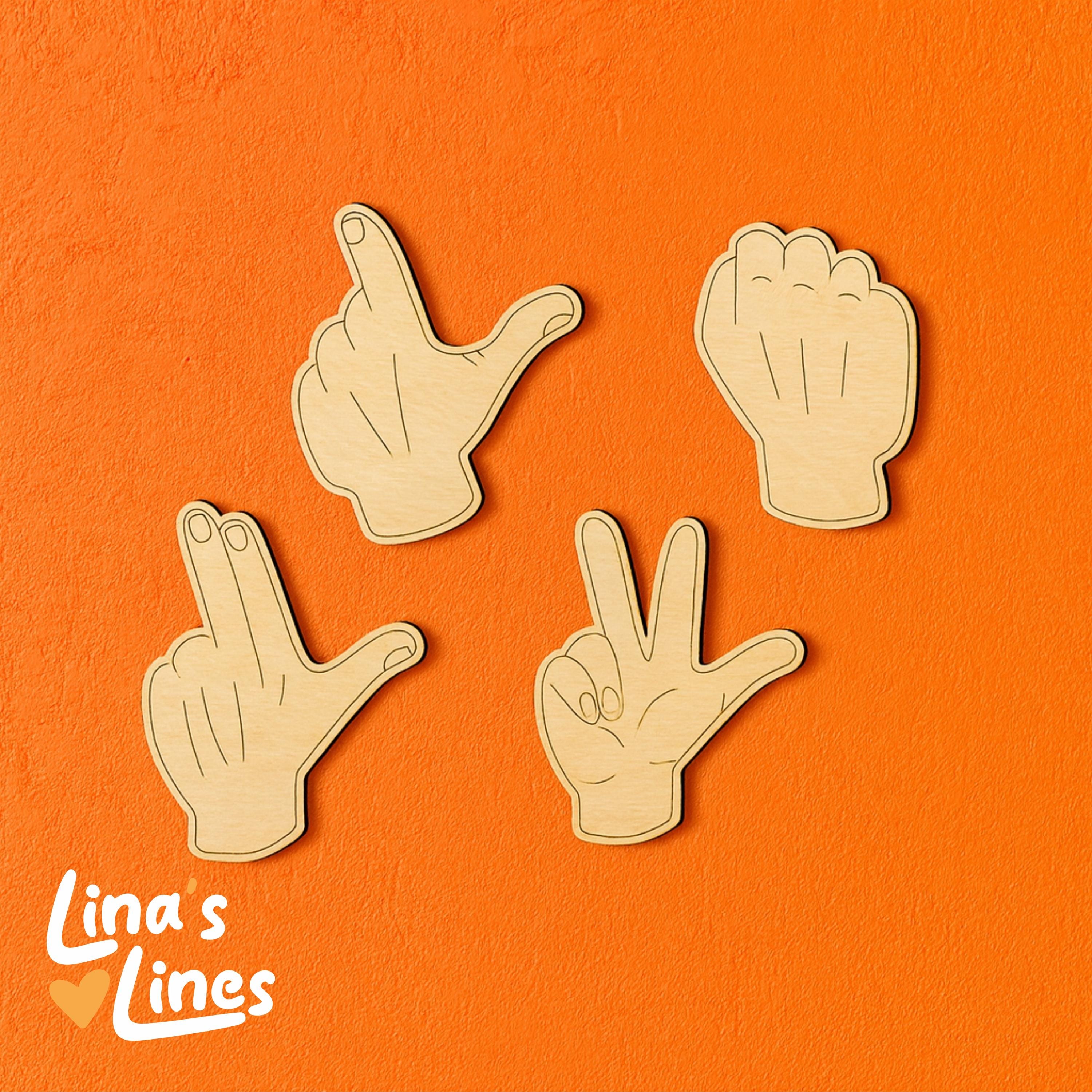 ASL Hand Signs SVG Bundle | Laser Cut Files (digital Download) - Etsy
